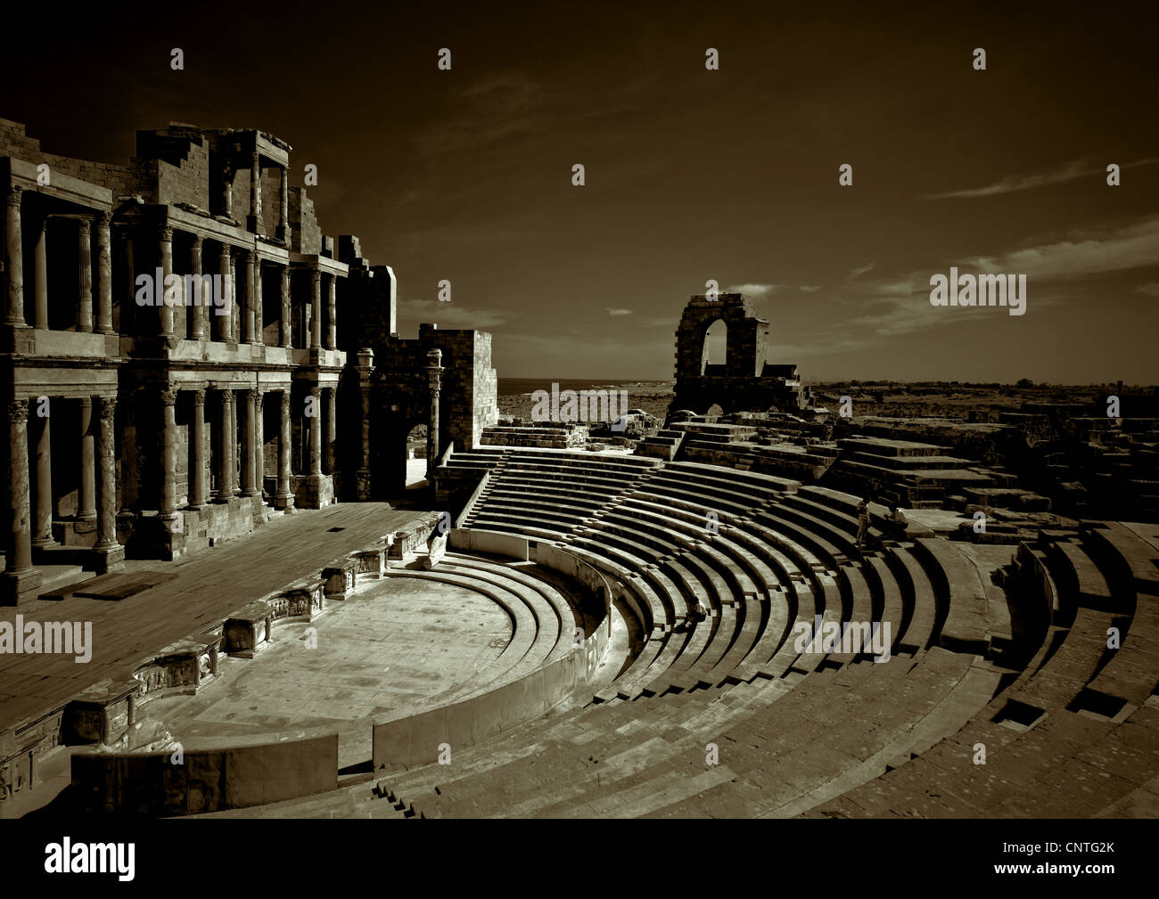 Roman amphitheatre sabratha libya hi-res stock photography and images - Alamy