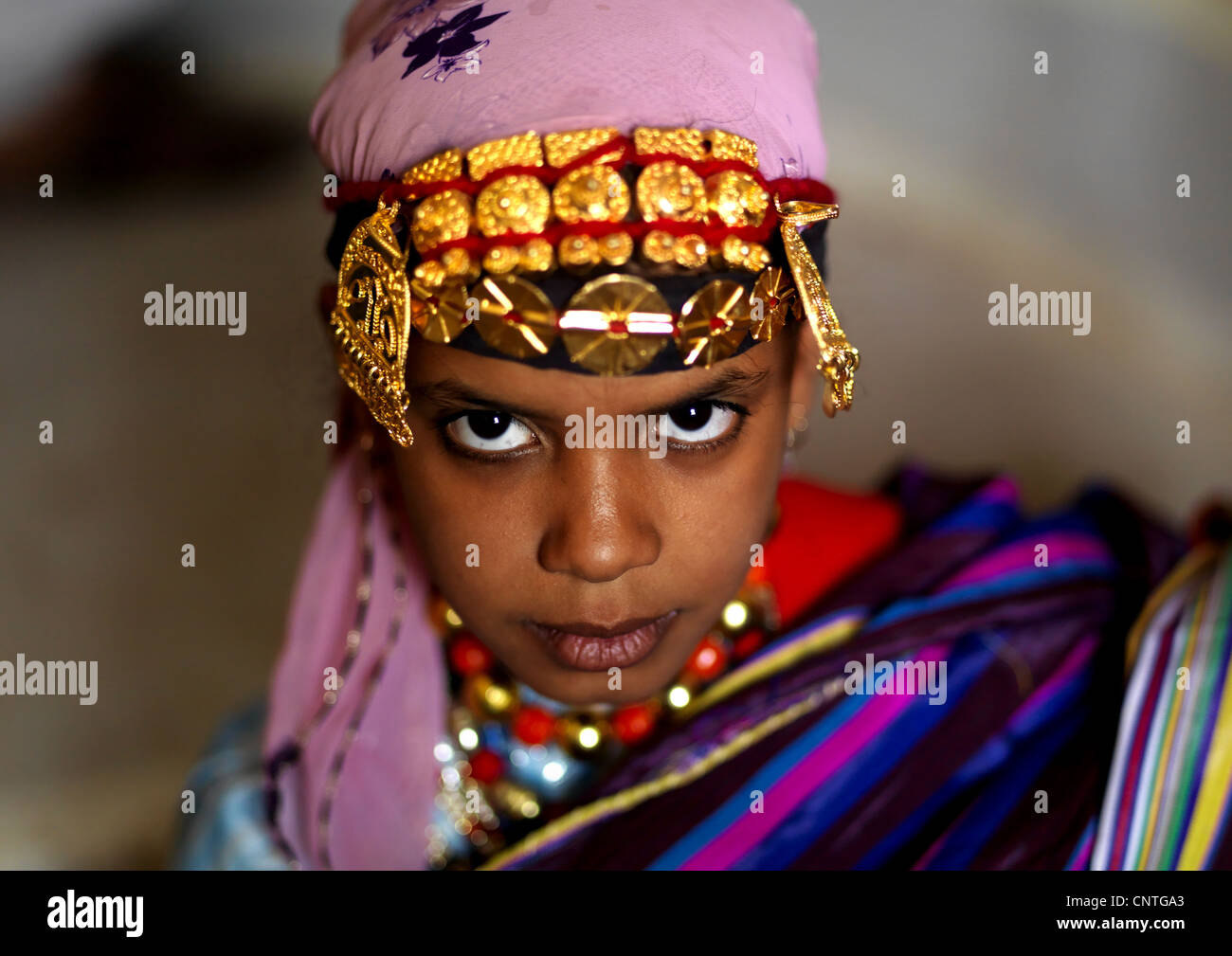 Girl from Ghadames in traditional tuareg clothes, Libya Stock Photo - Alamy