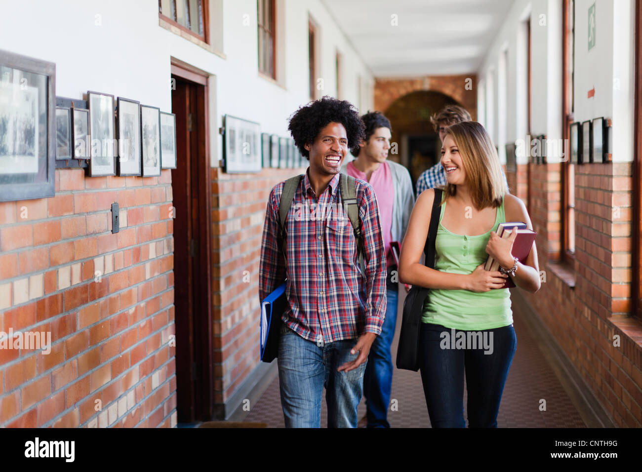 High School Kids In Hallway