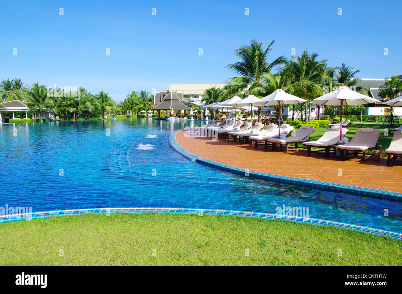 Beautiful swimming pool in Thailand Stock Photo - Alamy