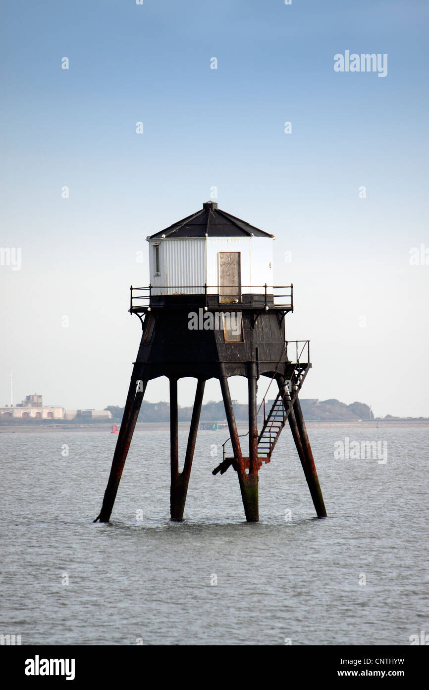 VICTORIAN LOWER LIGHTHOUSE AT DOVERCOURT ON THE EAST ESSEX COAST OF THE ...