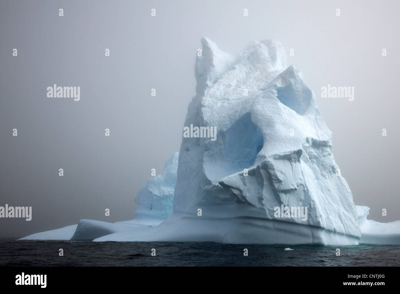 iceberg in fog, Greenland, Ammassalik, East Greenland, Tasiilaq Stock ...