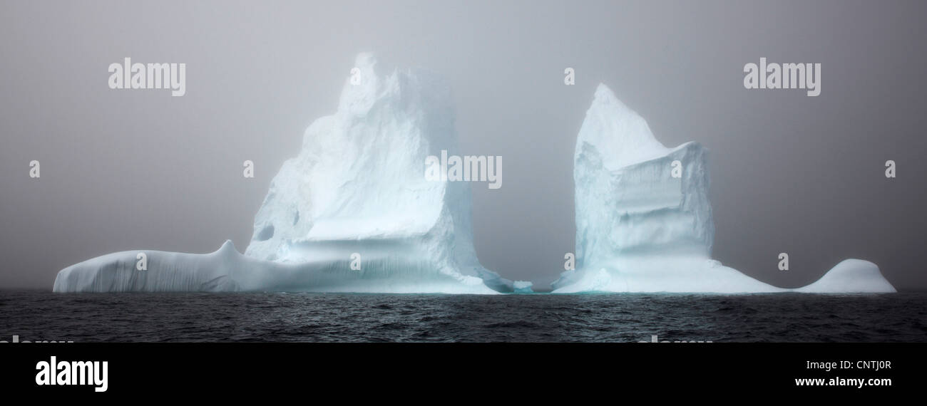 iceberg in fog, Greenland, Ammassalik, East Greenland, Tasiilaq Stock ...