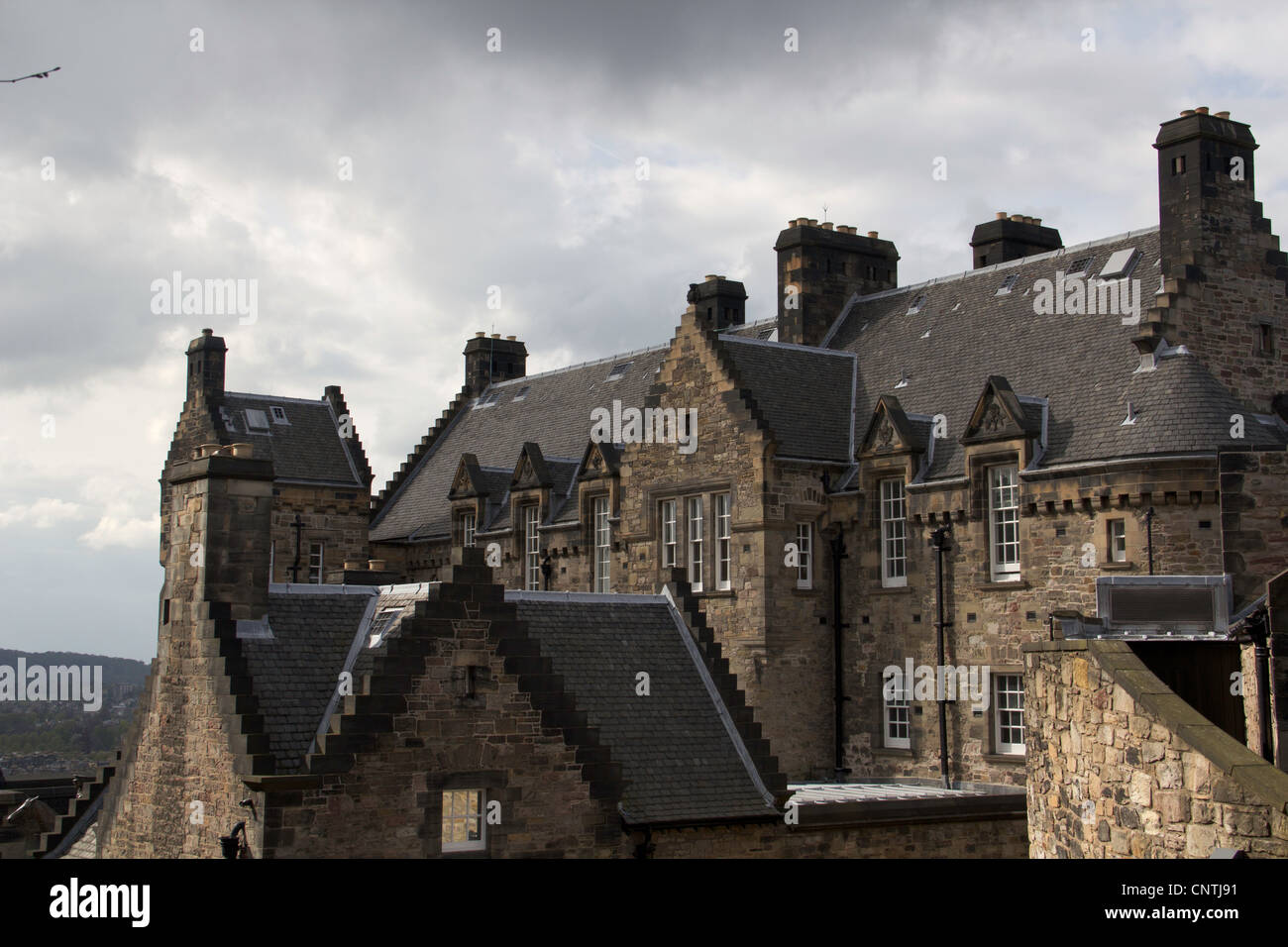 Upper part of Edinburgh Castle. This is a view from the upper regions ...