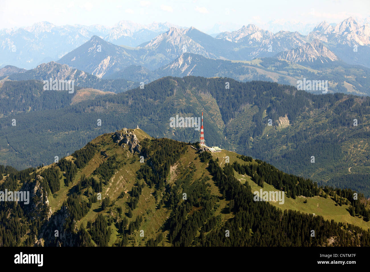 Gruenten, View from northwest, radio tower, mountain huntsman memorial ...