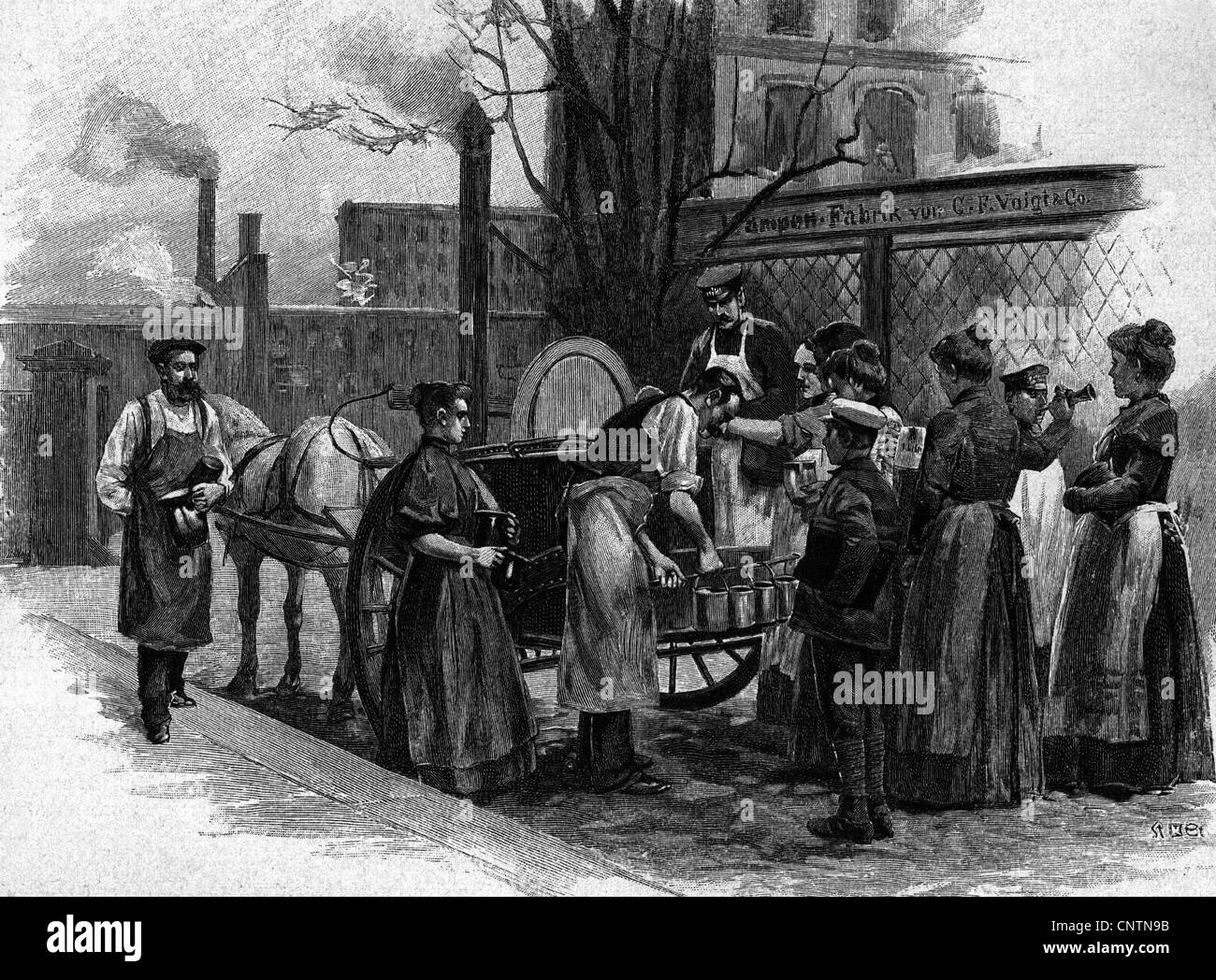 misery / adversity, poverty, feeding the poor, mobile kitchen in a ...