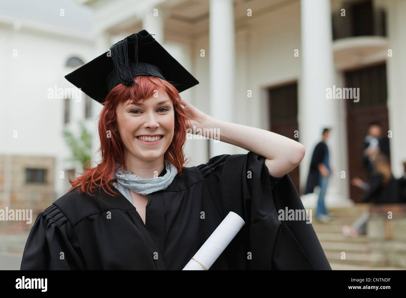 Happy graduates posing in hi-res stock photography and images - Alamy