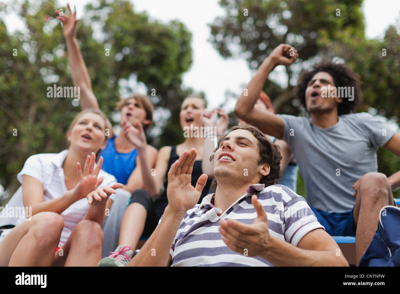 Sporting event people bleachers hi-res stock photography and images - Alamy