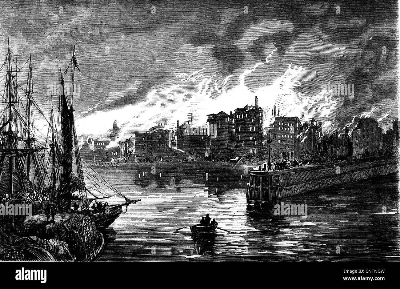 1871 the great chicago fire hi-res stock photography and images - Alamy