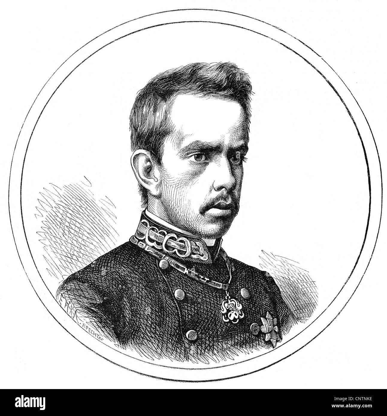 Portrait of king umberto i of italy Black and White Stock Photos ...