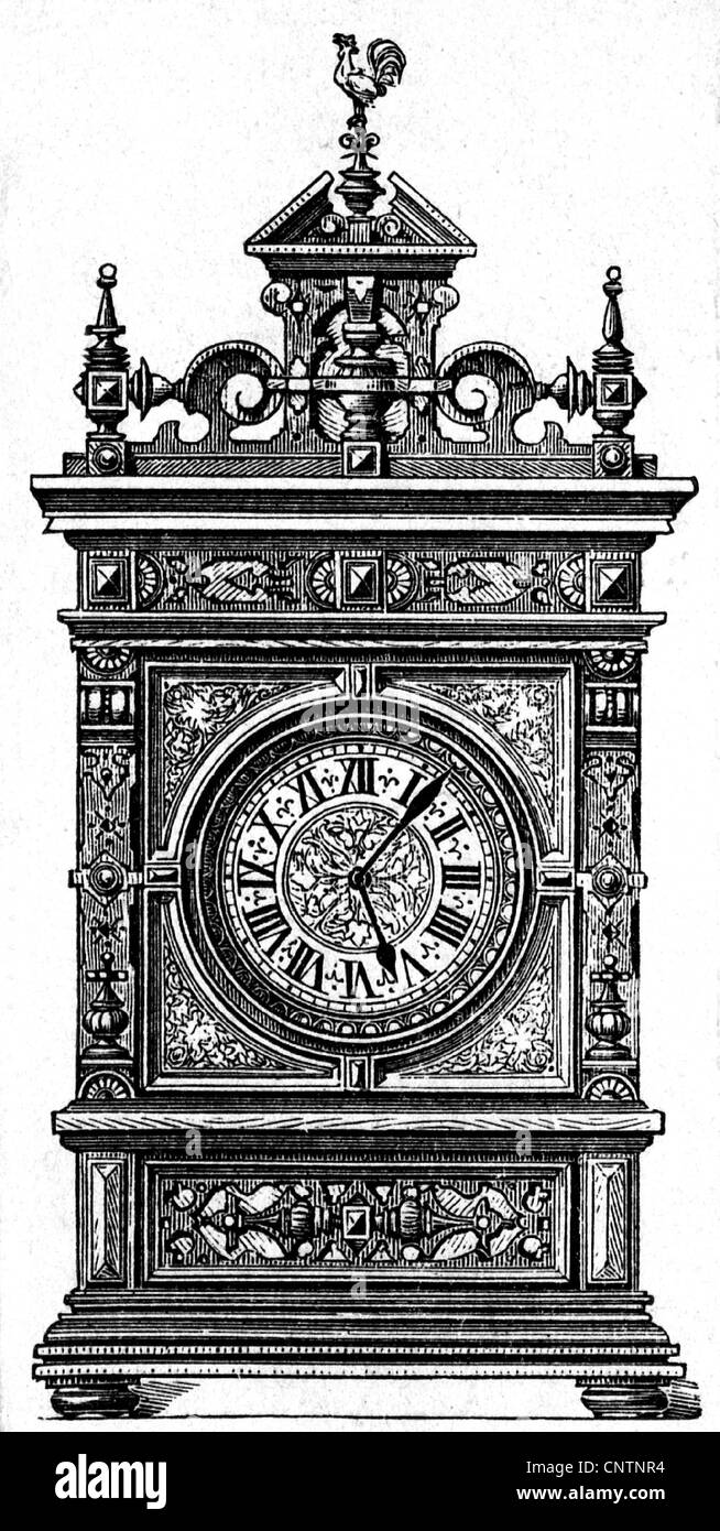 clocks, table clock, circa 19th century, historic, historical, clock ...