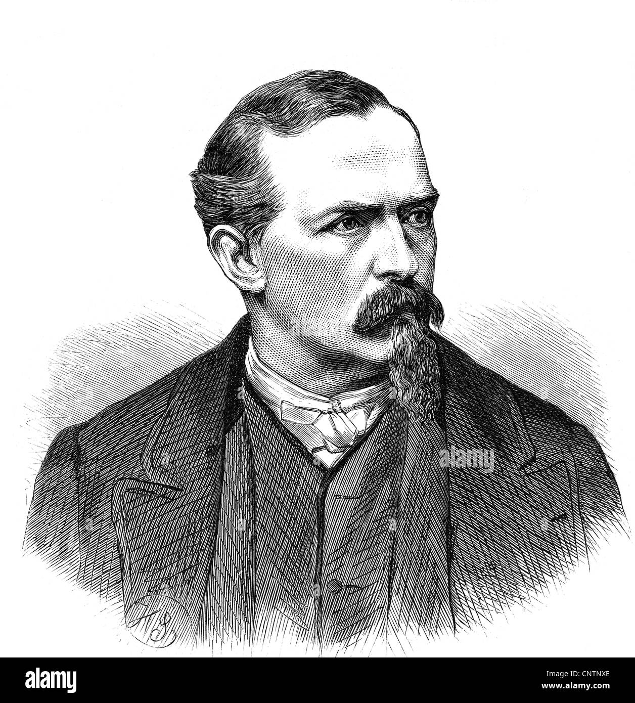 Meissner, Alfred, 15.10.1822 - 29.5.1885, Austrian poet, portrait, wood ...