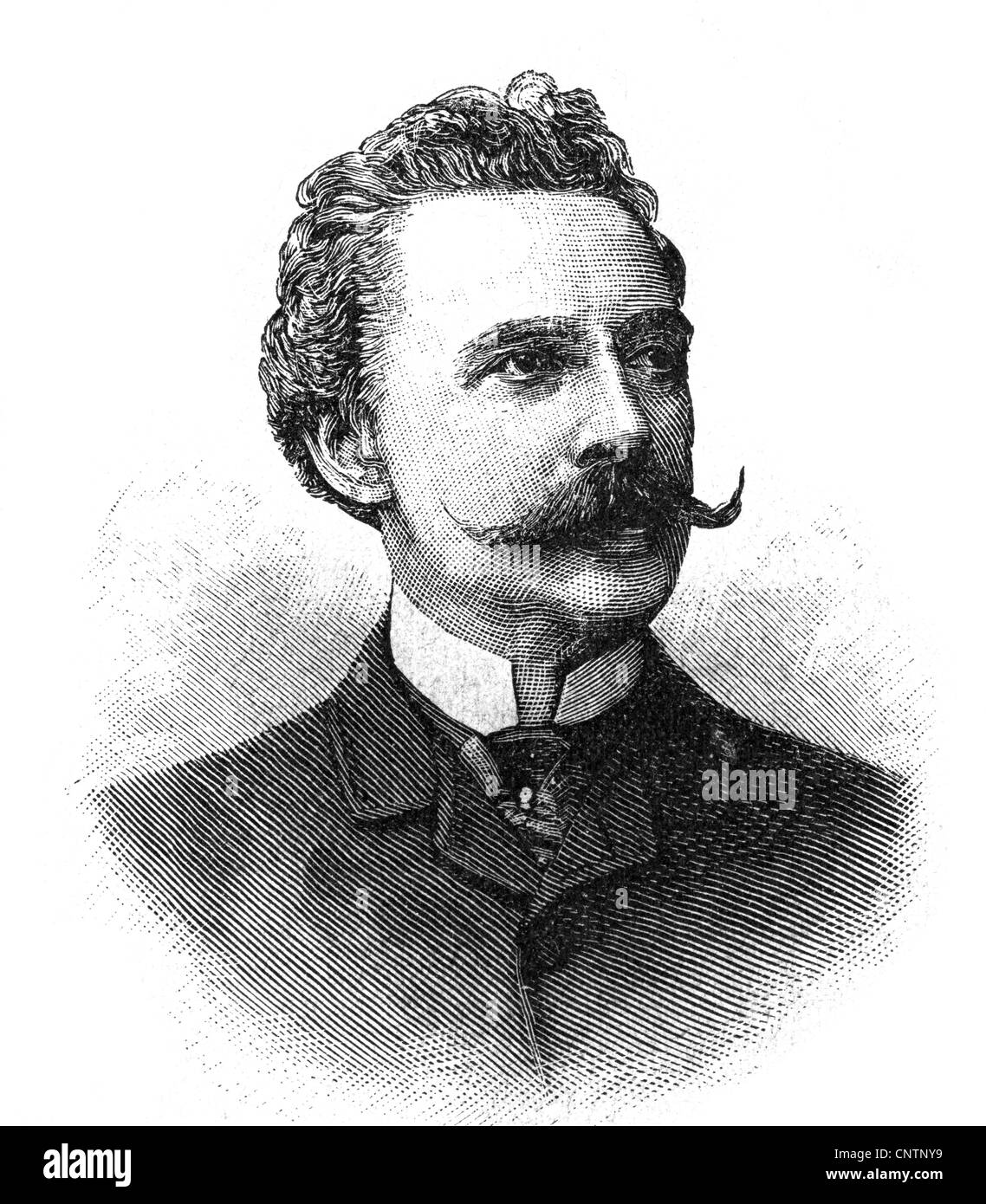 Liedtke, Theodor, 1828 - 1902, German singer, actor, portrait, wood ...