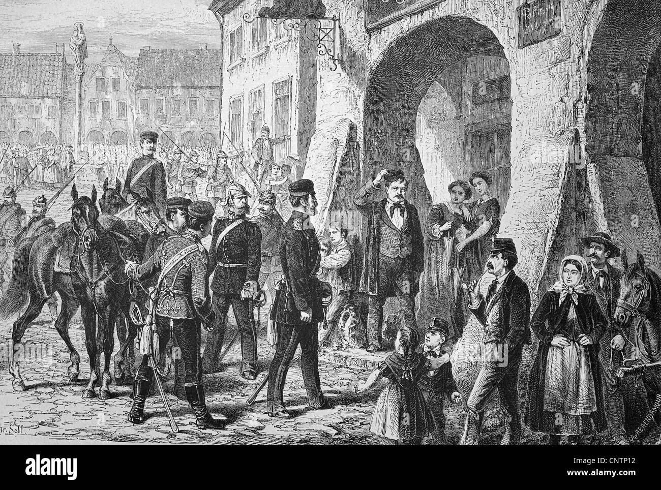 Soldiers depiction Black and White Stock Photos & Images - Alamy