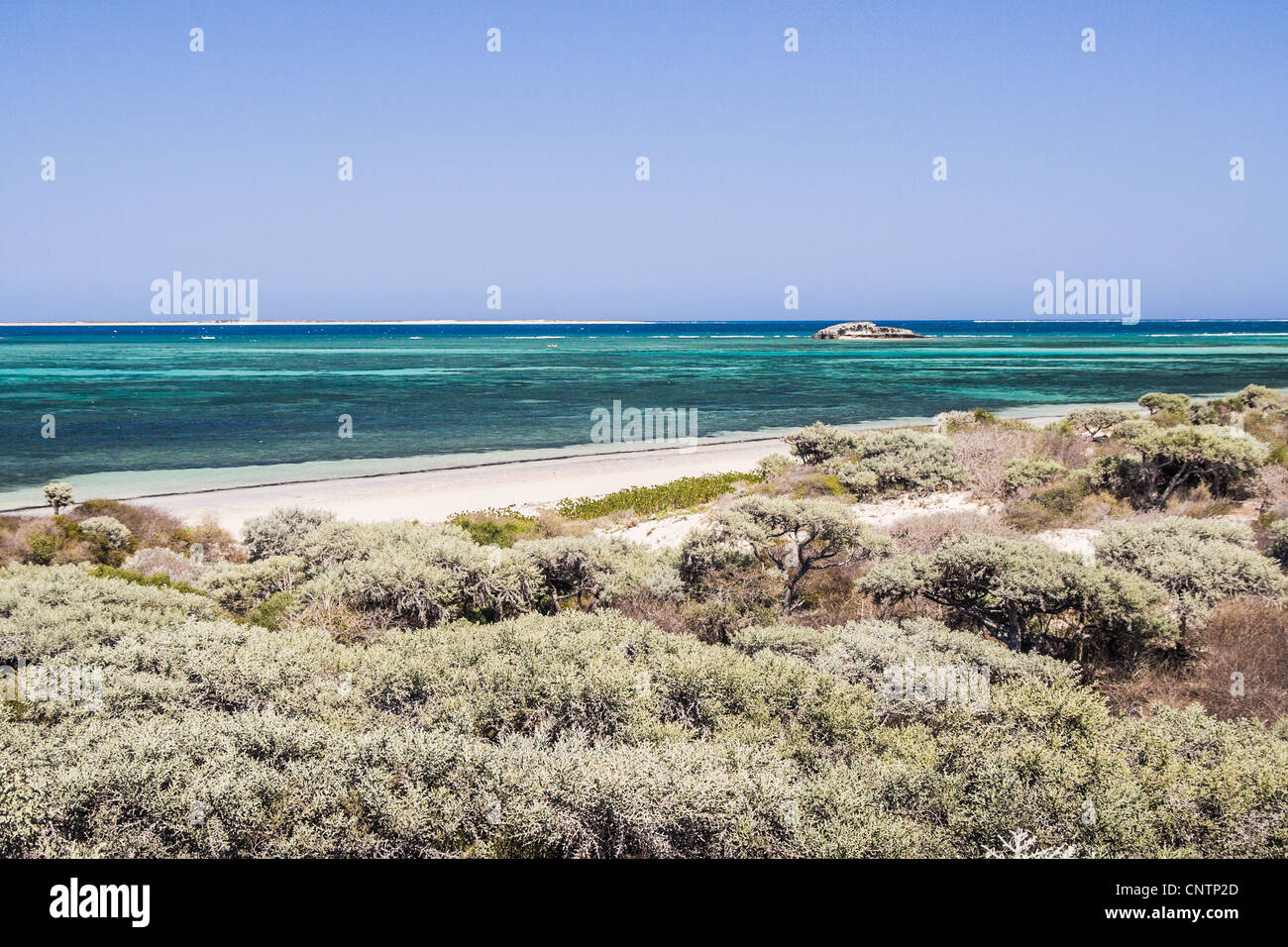 Seascape on the lagoon of Andavadoaka, southwestern Madagascar Stock ...