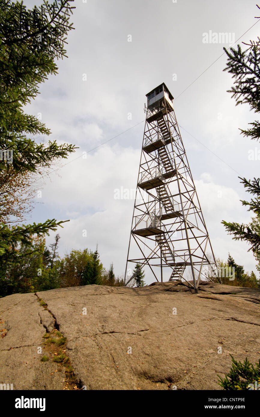 60-foot fire tower on a Goodnow Mountain - Huntington Wildlife Forest ...