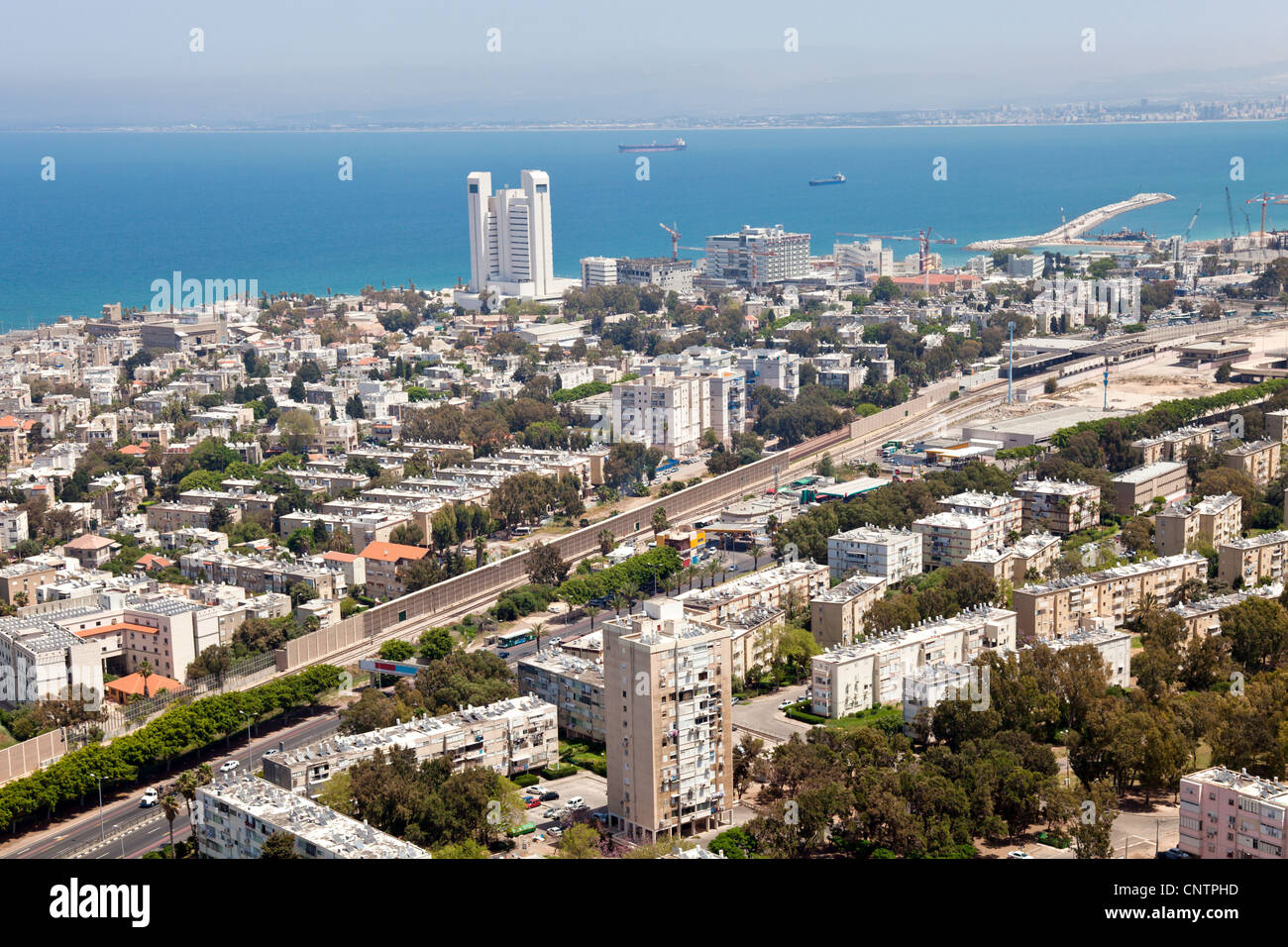 Haifa town, Israel - aerial view Stock Photo - Alamy