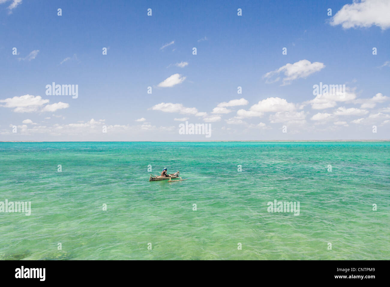 Fisherman in the lagoon of Andavadoaka, southwestern Madagascar Stock ...