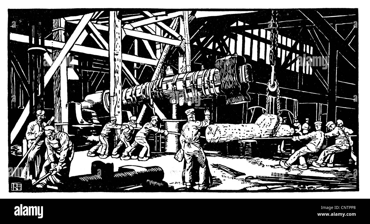 industry, industries, Krupp, steel works, Essen, steam Sledgehammer ...