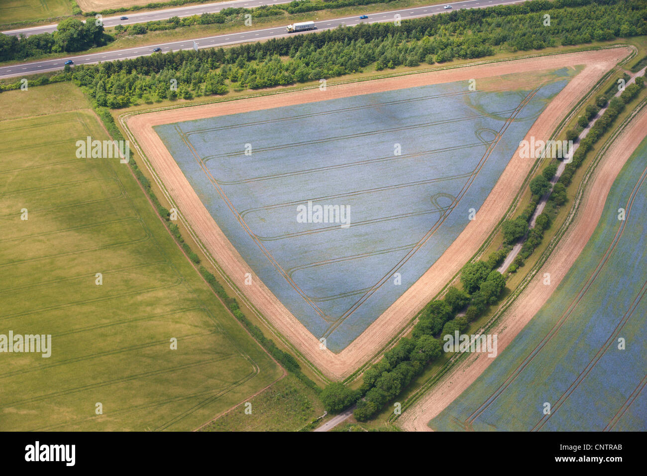 Aerial view of crop fields Stock Photo - Alamy