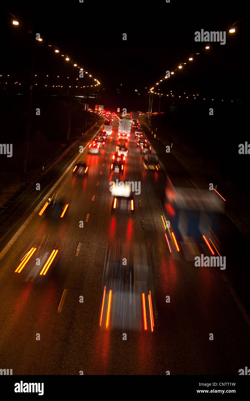 Time-lapse view of traffic at night Stock Photo - Alamy