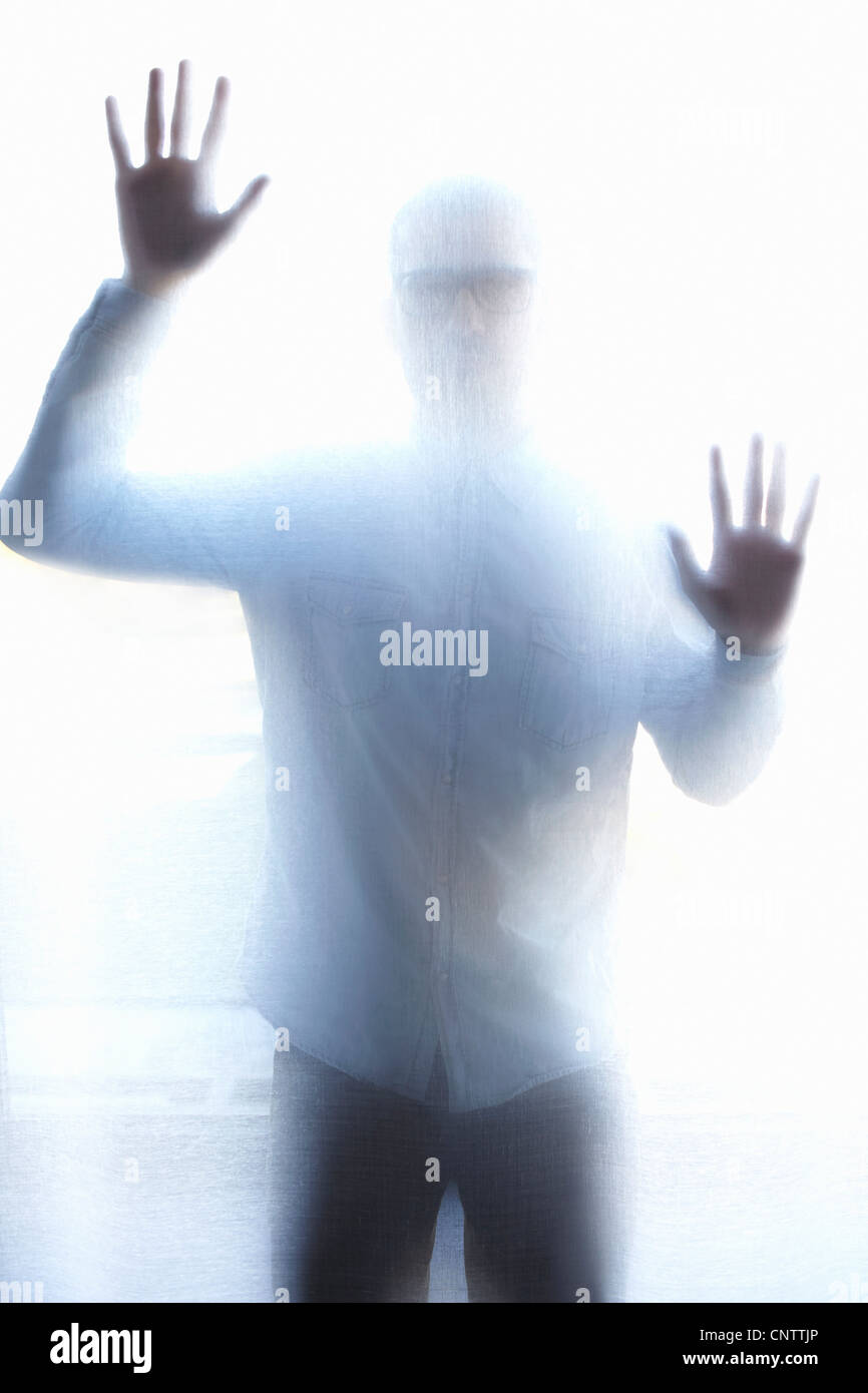 Man Standing Behind Thin Screen High Resolution Stock Photography and ...