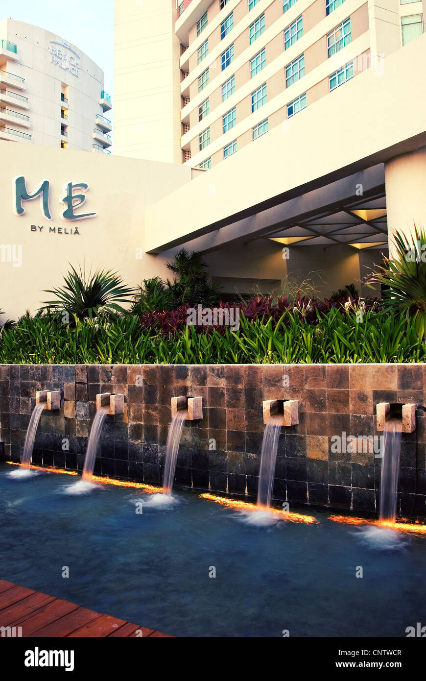 Exterior of ME Cancun Resort Stock Photo - Alamy
