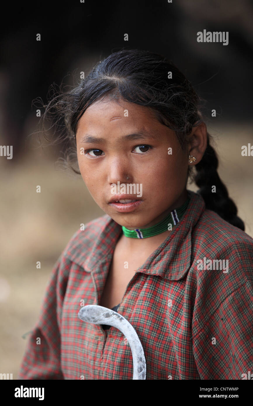 Nepali rural girl - Nepal Stock Photo - Alamy