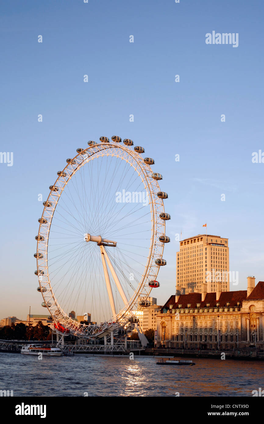 View of the London Eye, a famous tourist attraction [Editorial use only ...