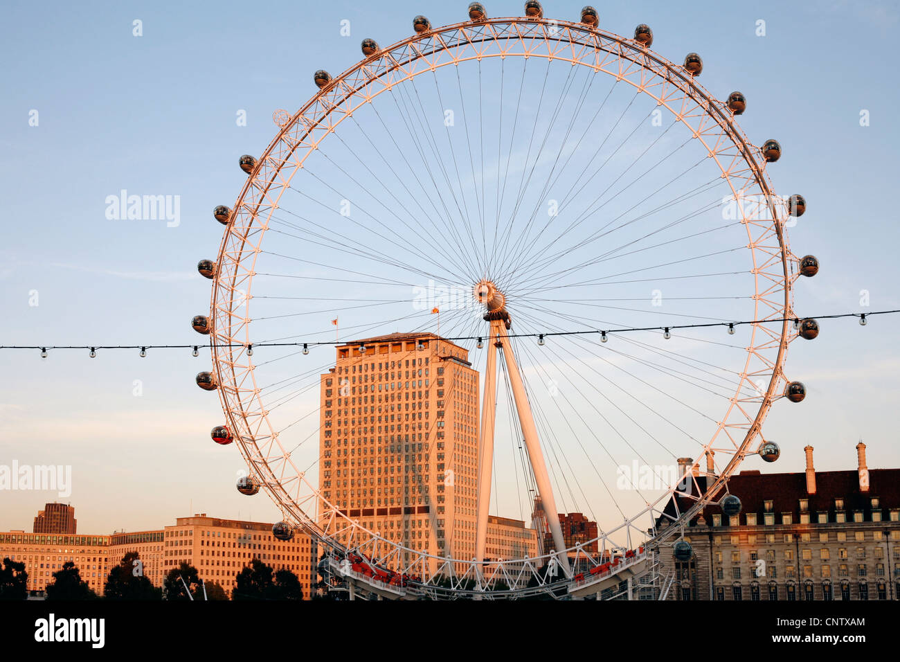 View of the London Eye, a famous tourist attraction [Editorial use only ...