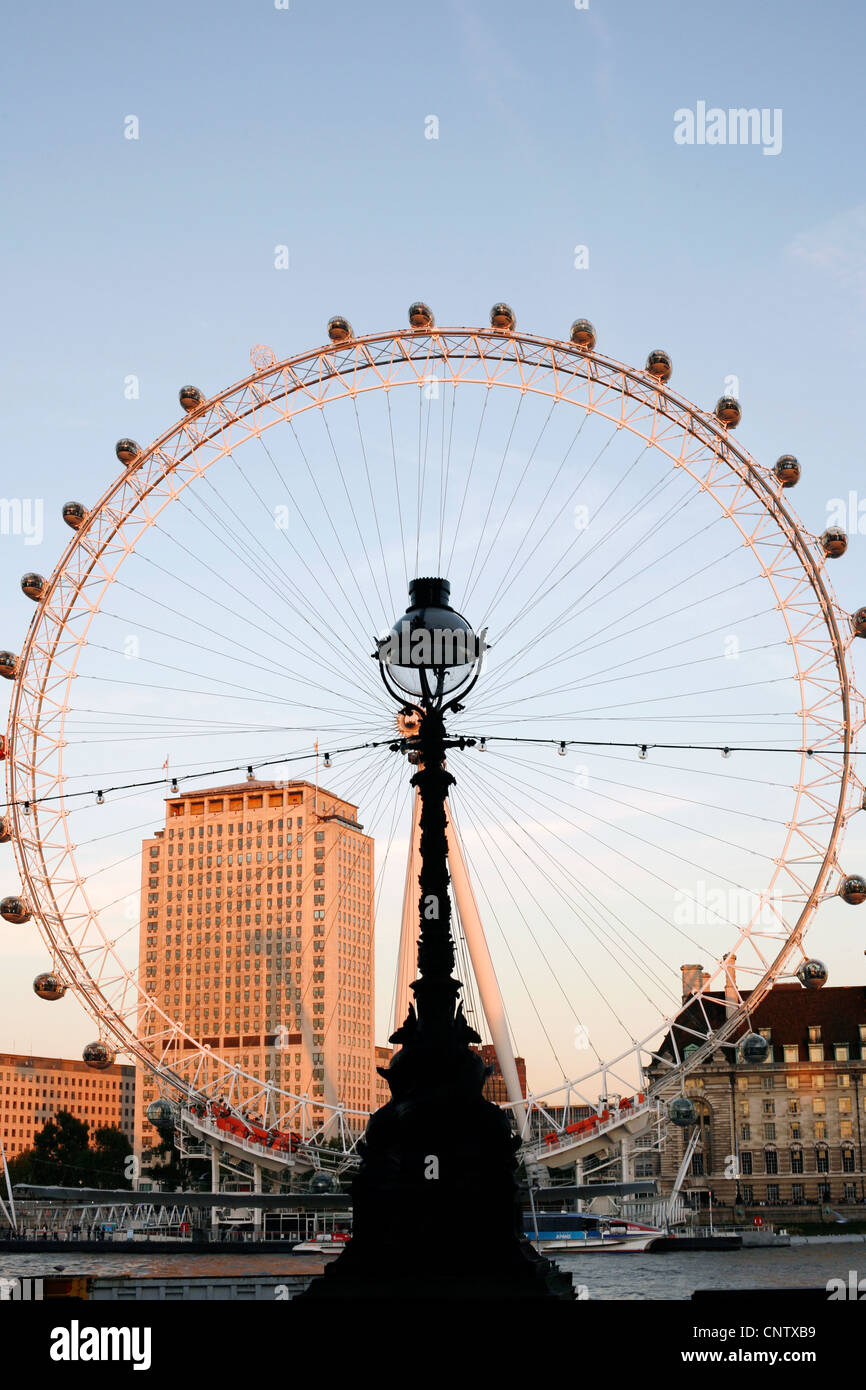 View of the London Eye, a famous tourist attraction [Editorial use only ...