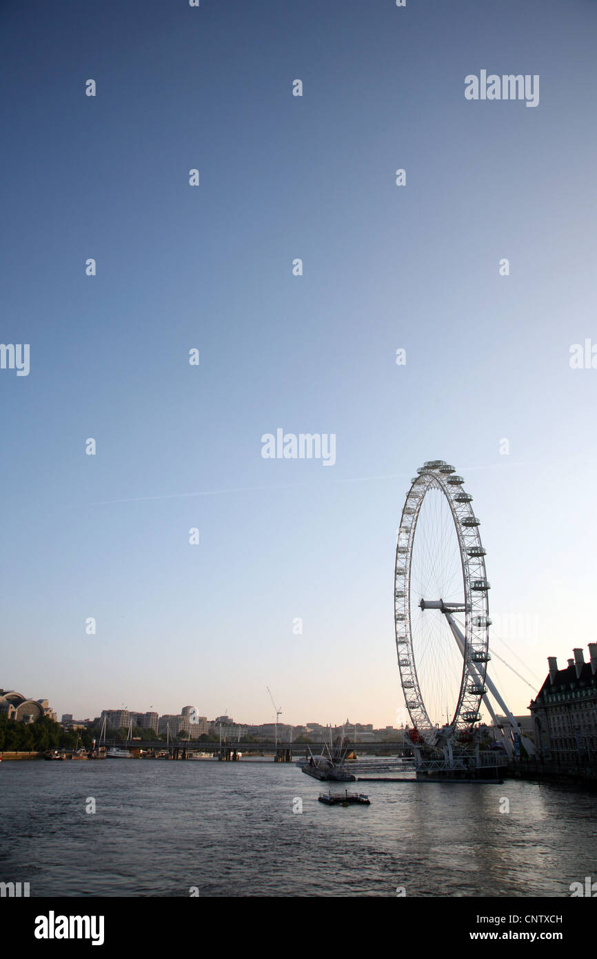 View of the London Eye, a famous tourist attraction [Editorial use only ...