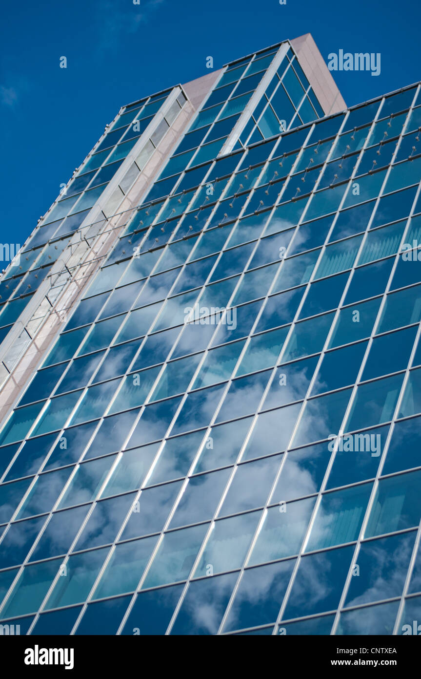 Modern building with mirror sky Stock Photo - Alamy
