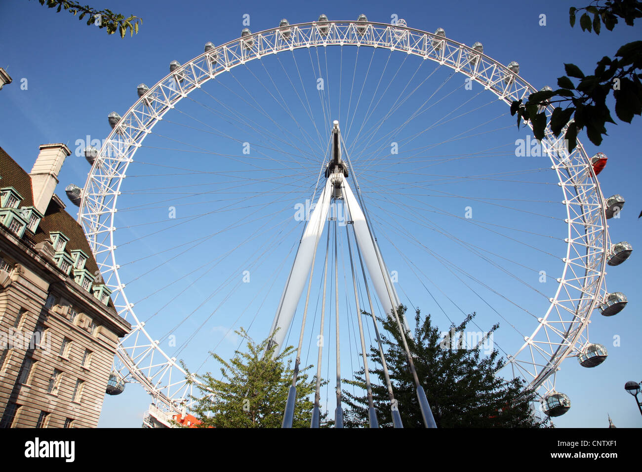 View of the London Eye, a famous tourist attraction [Editorial use only ...