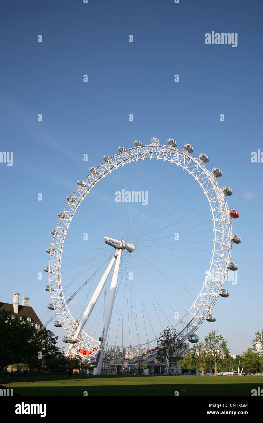 View of the London Eye, a famous tourist attraction [Editorial use only ...