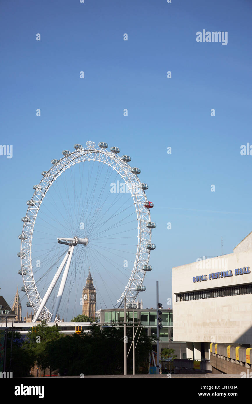View of the London Eye, a famous tourist attraction [Editorial use only ...