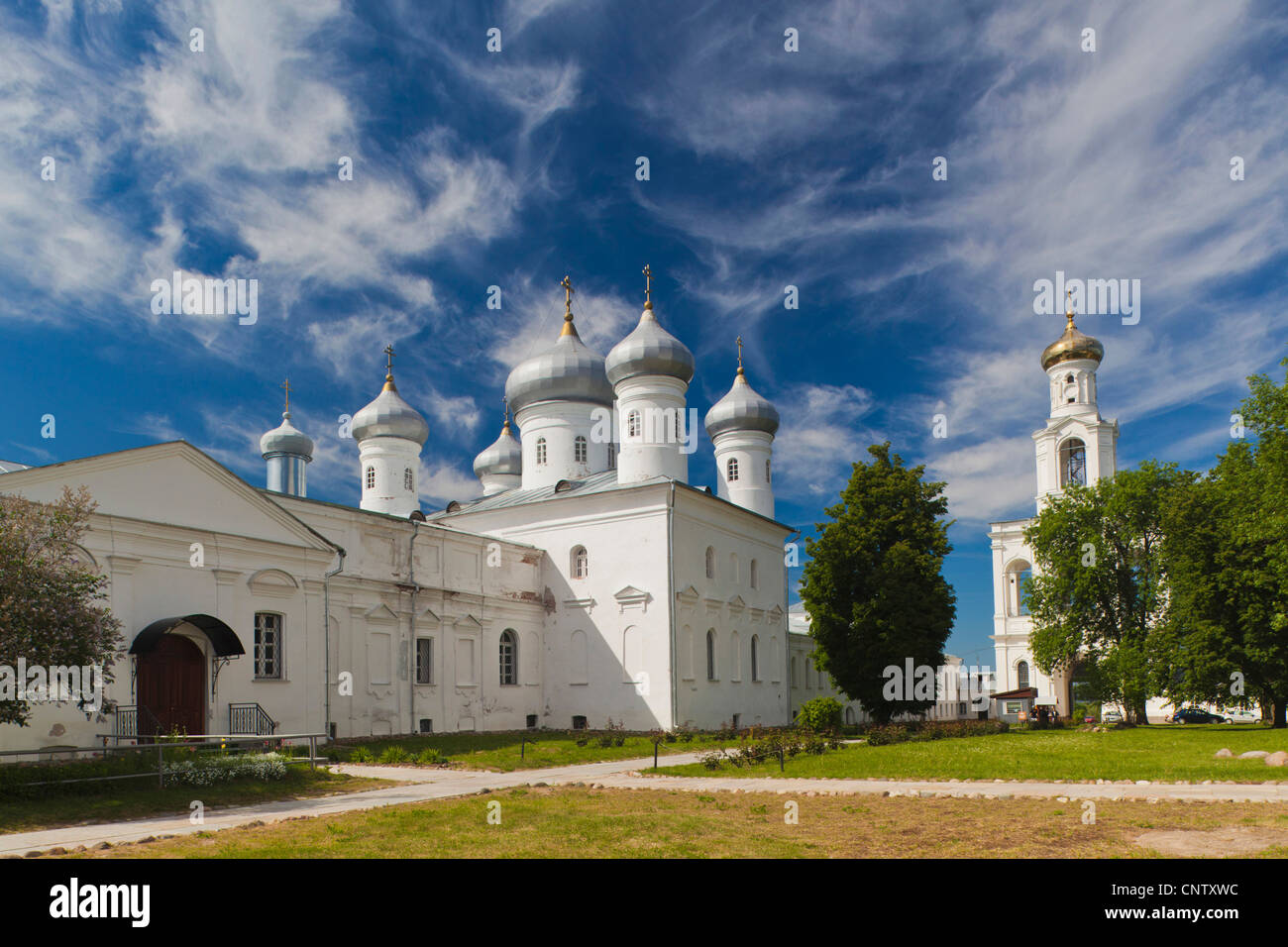 Russia, Novgorod Oblast, Veliky Novgorod, Yuryev Monastery Stock Photo ...