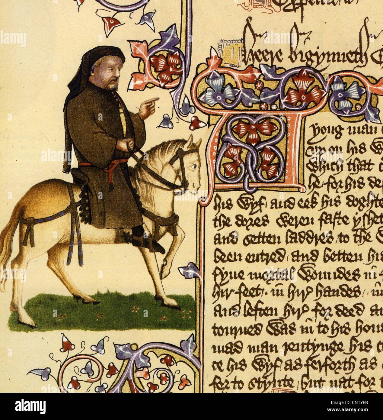 GEOFFREY CHAUCER (c 1343 - 1400) English poet as shown on the Stock ...