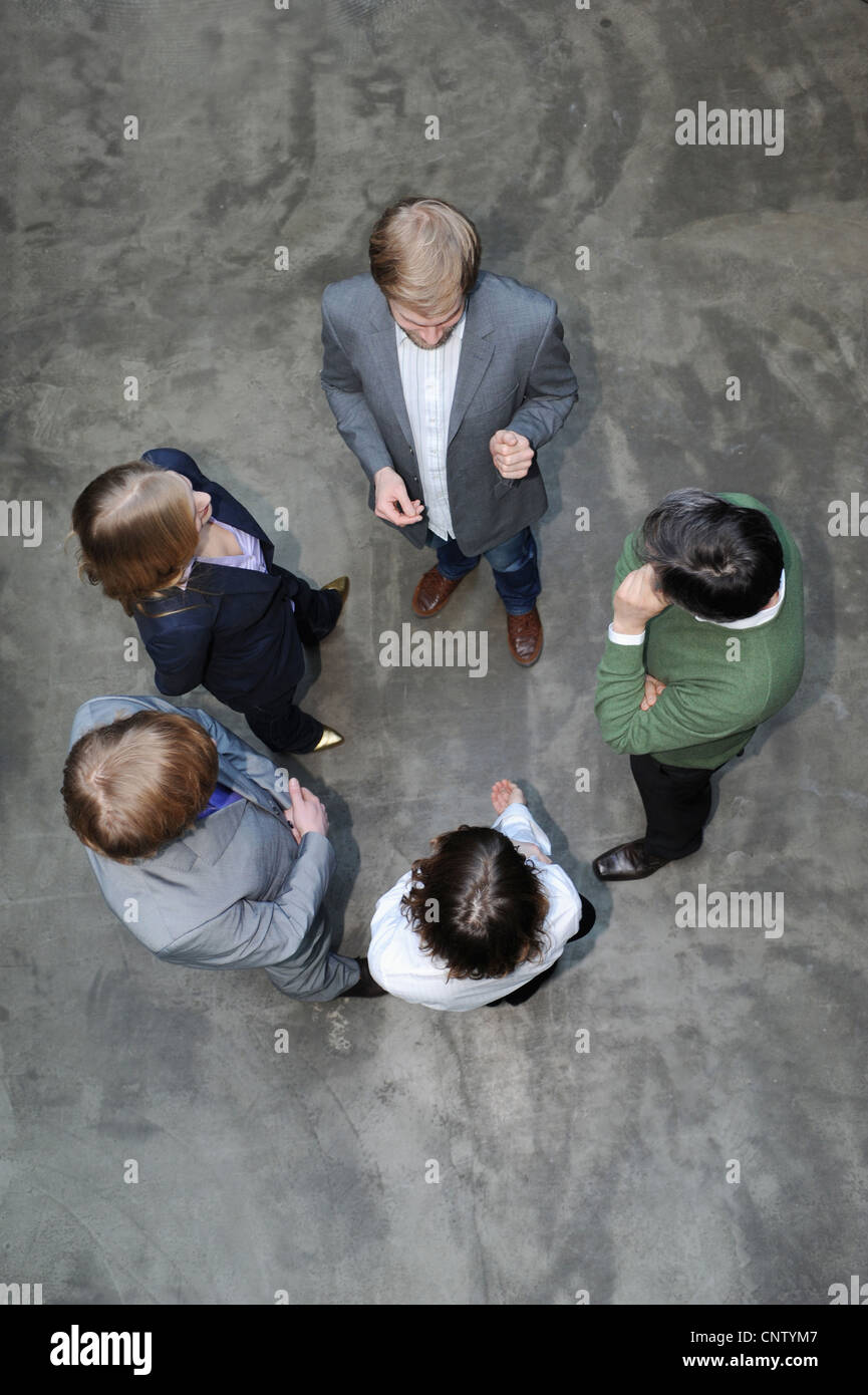 Overhead view of business people Stock Photo - Alamy