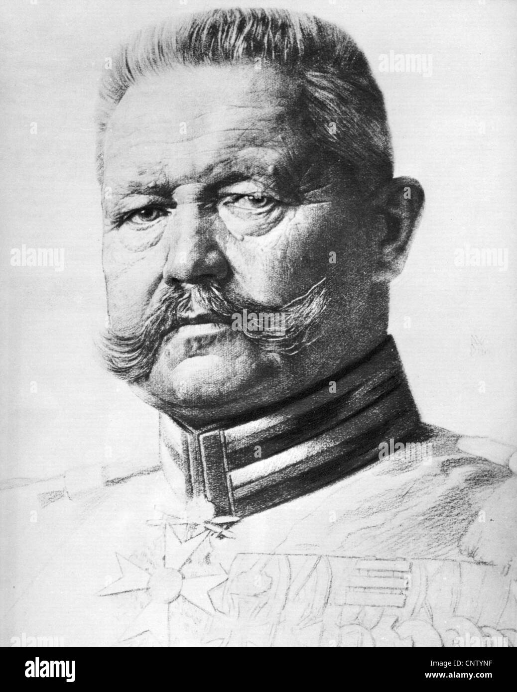 PAUL von HINDENBURG (1847-1934) Prussian-German soldier and statesman ...