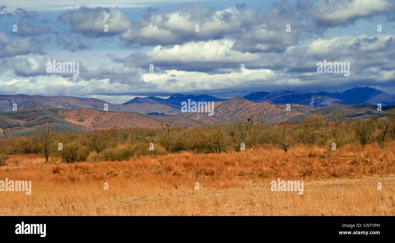 View of mountain peaks in spring time in Primorie Rusia Stock Photo - Alamy