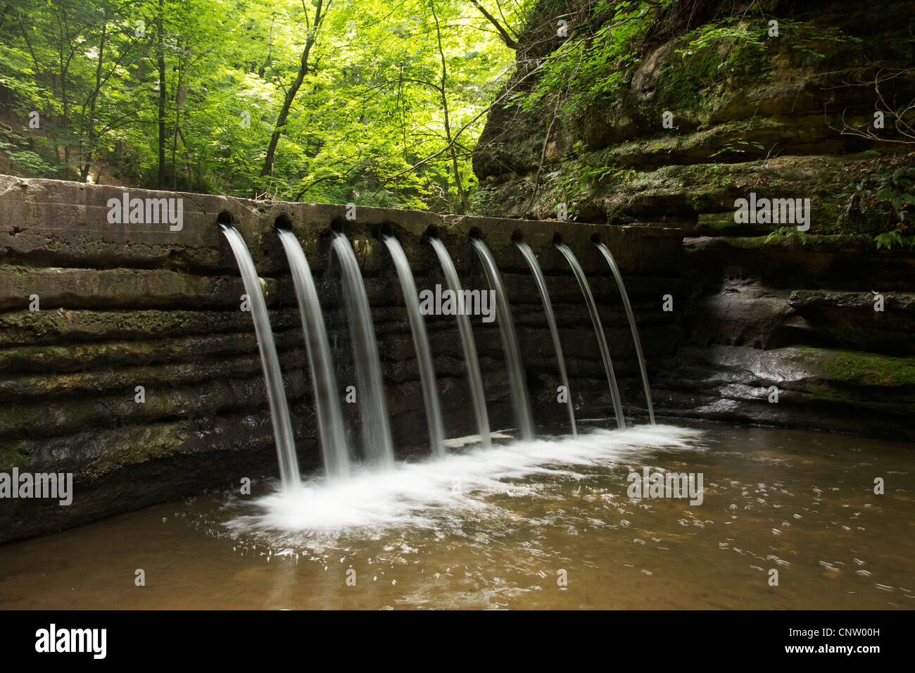 Small dam, Upper Dells. Matthiessen State Park, Illinois Stock Photo ...