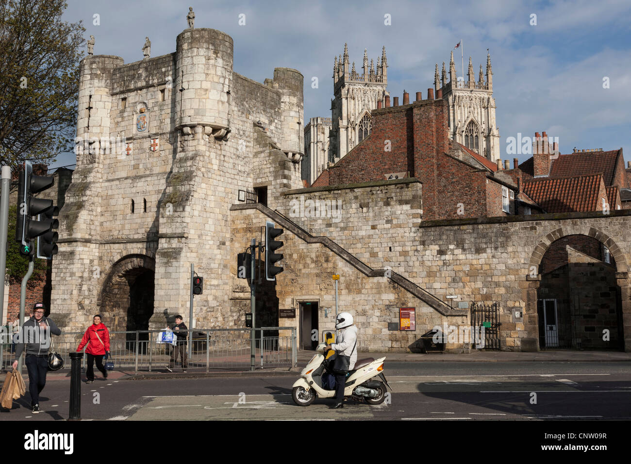 Yorks North western Gate to the walled city Stock Photo - Alamy