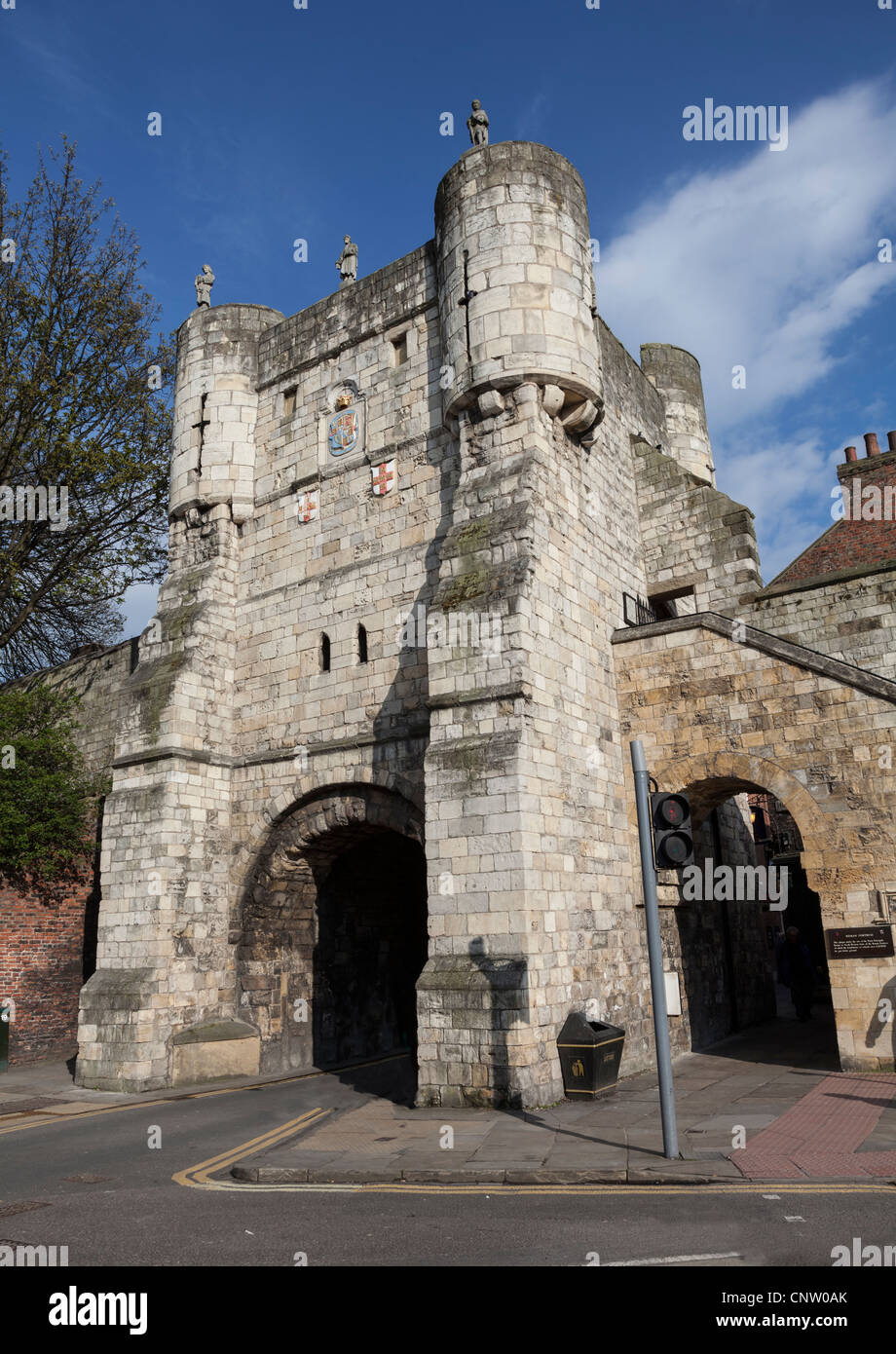 Yorks North western Gate to the walled city Stock Photo - Alamy