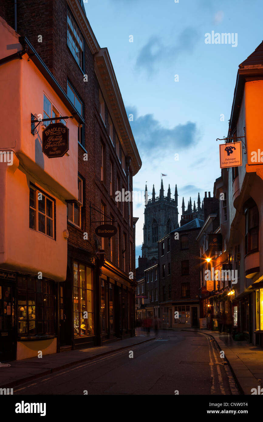 View of York Minster viewed from Low Petergate,York Fudge Kitchen Shop ...
