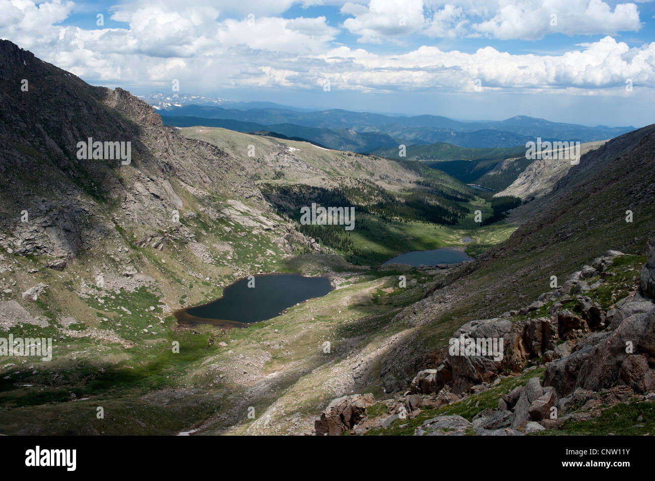 Chicago Lakes, on the shoulder of Colorado's Mount Evans Stock Photo ...