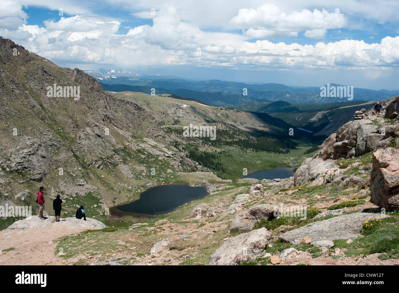 Chicago Lakes, on the shoulder of Colorado's Mount Evans Stock Photo ...