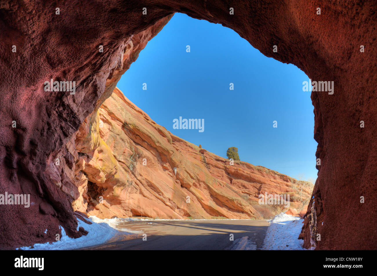 The tunnel in Red Rocks State Park, Morrison, Colorado Stock Photo - Alamy
