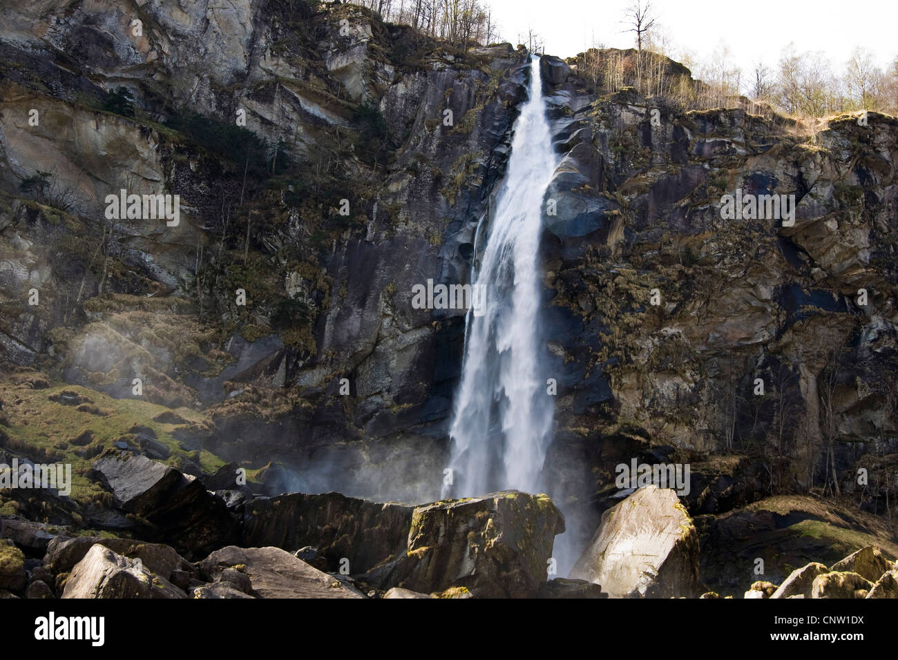 Waterfall foroglio ticino switzerland hi-res stock photography and ...