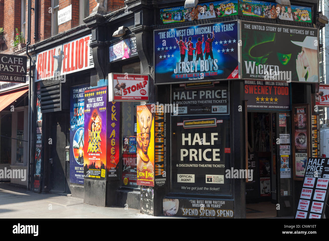 Theatre ticket shop in London Stock Photo - Alamy